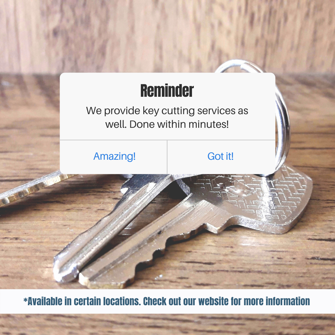 Reminder: we cut keys as well | MiniFob