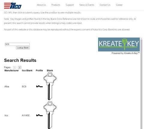 Cross Reference Key Blanks for Compatible Keys | MiniFob